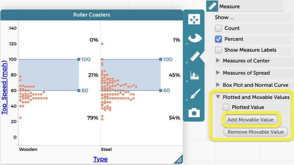 Add a Movable Value to a Graph - CODAP